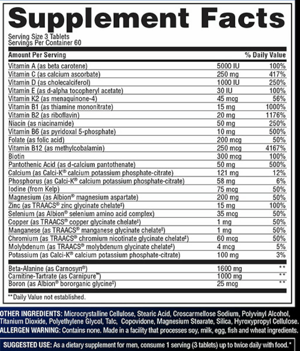 Gaspari Nutrition Anavite Βιταμίνη 180 tablets - Bodymass - Θεσσαλονίκη ...
